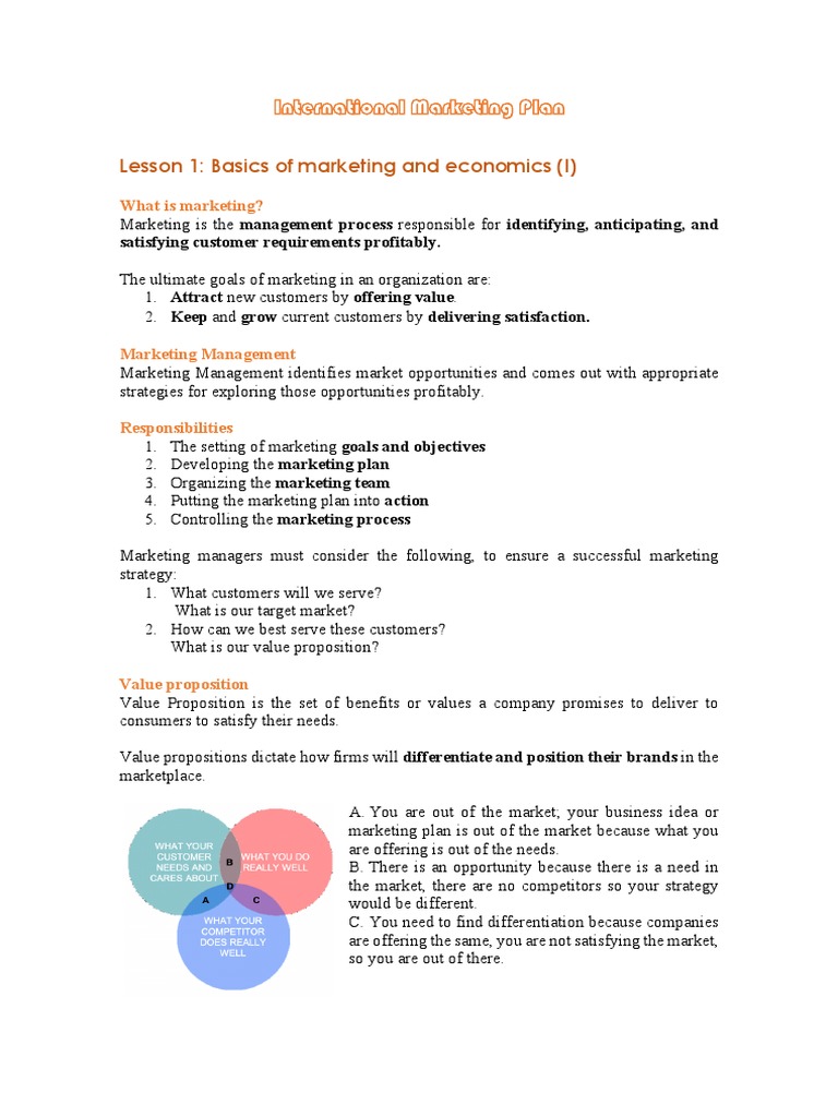 International Marketing Plan | PDF | Marketing | Pricing