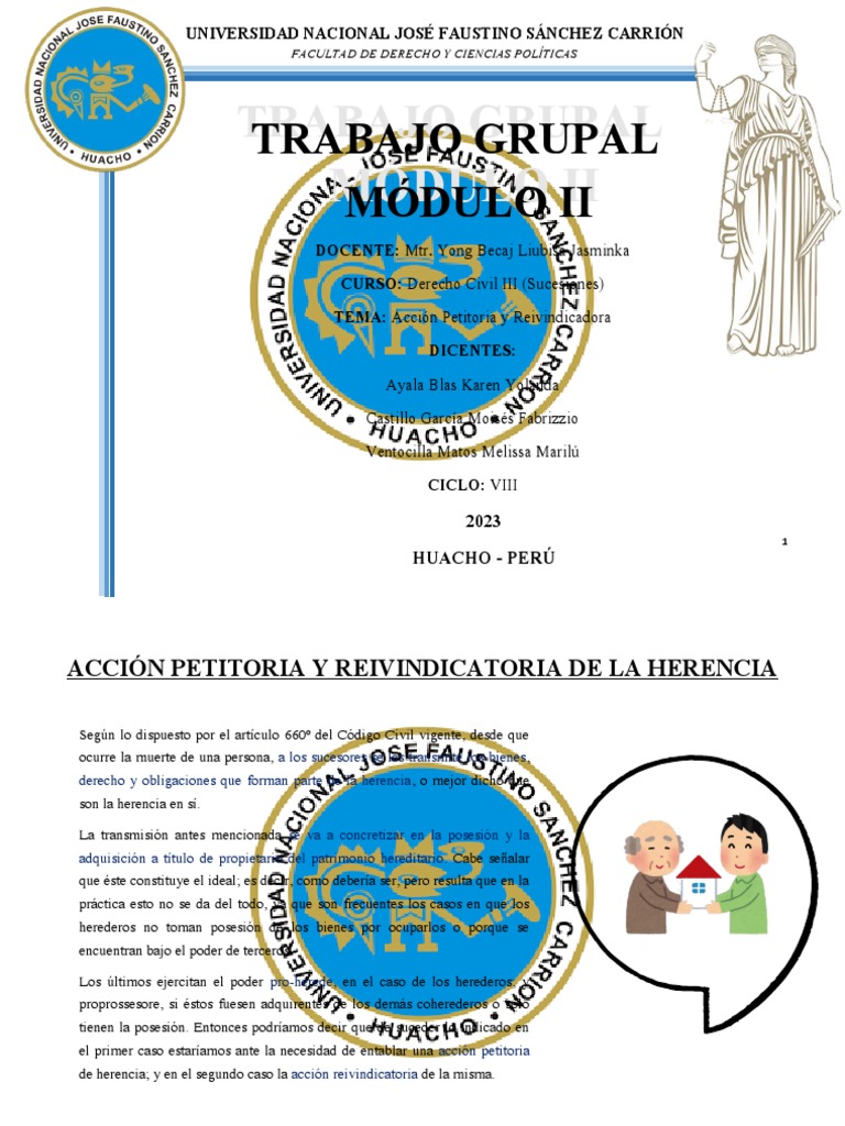 Cuadro Comparativo Entre La Acción Petitoria y La Acción Reivindicatoria de Herencia | PDF ...