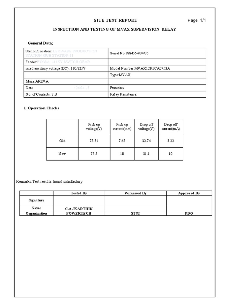 DCS Test Report | PDF