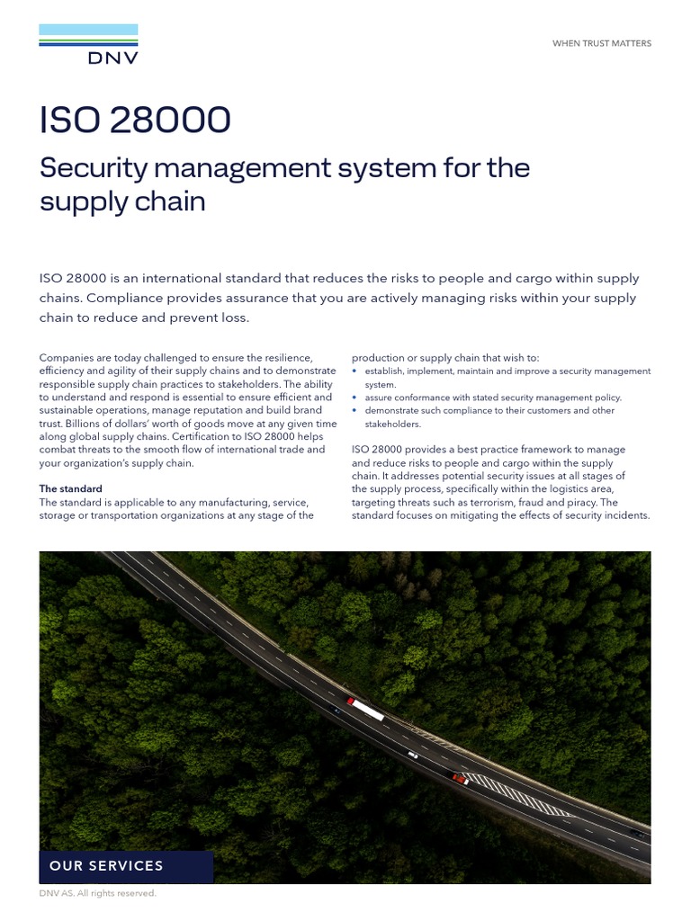 Security Management System For The Supply Chain: Our Services | PDF ...