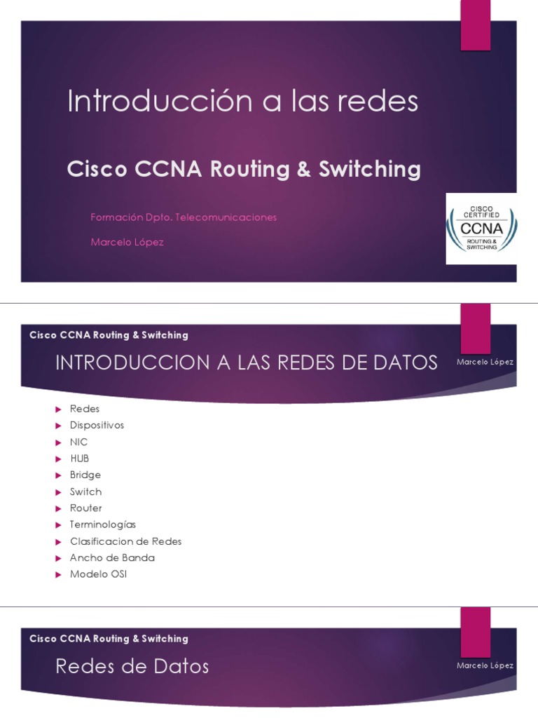 Introducción A Las Redes: Cisco CCNA Routing & Switching | PDF | Controlador de interfaz de red ...