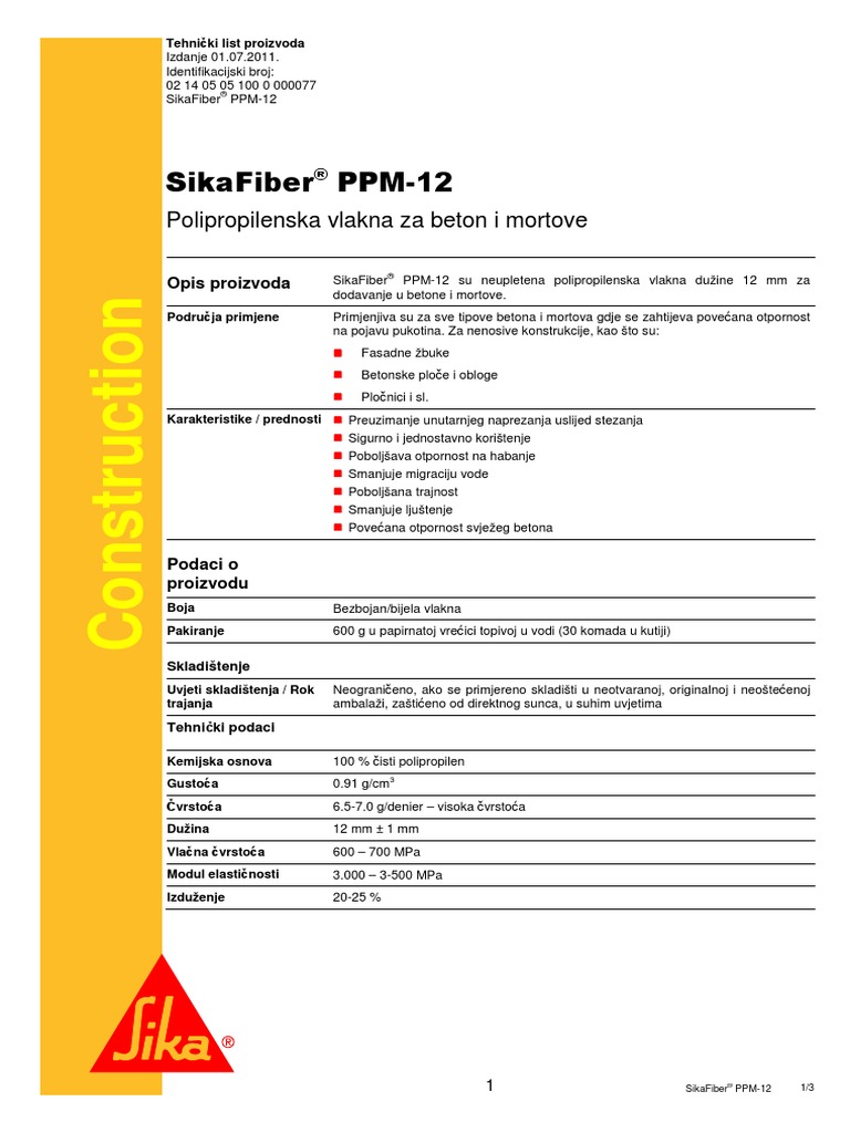 SikaFiber PPM-12 | PDF