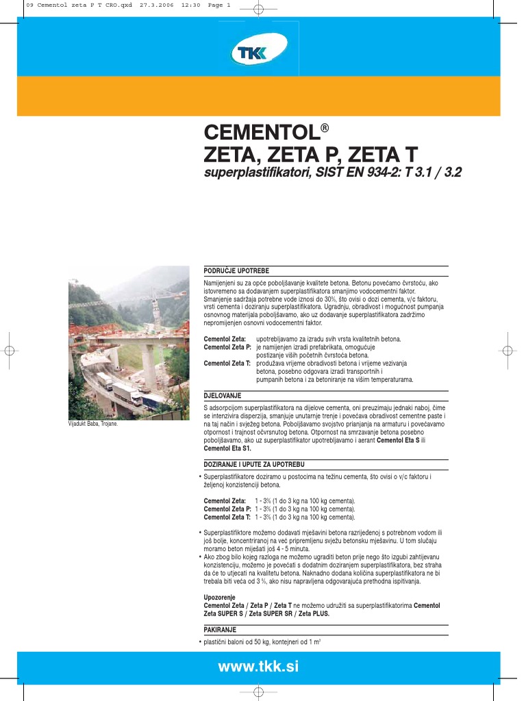 Cementol Zeta P T Cro | PDF