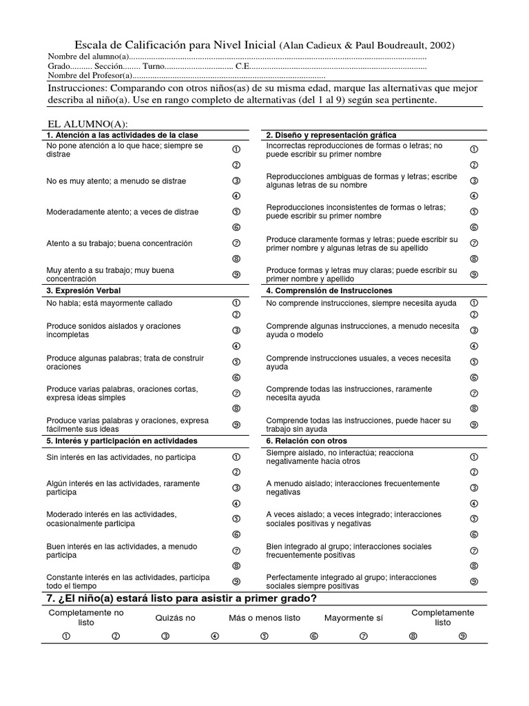 ECNI Test | PDF | Ciencia cognitiva | Cognición