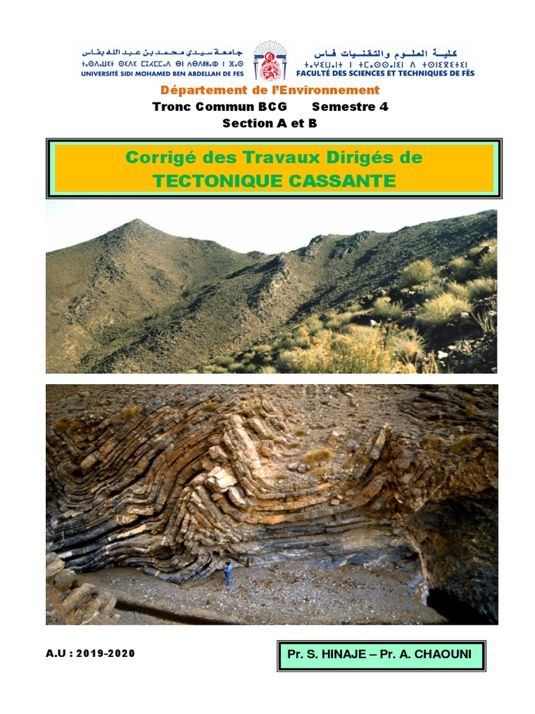 BCG S4 TD Corrigé Tectonique Cassante | PDF | Faille (Géologie) | Géologie