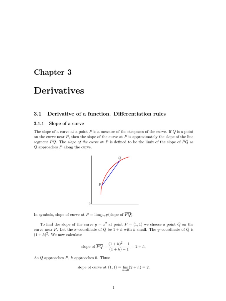 Mathematics I En Chapter 3 Pdf Maxima And Minima Derivative