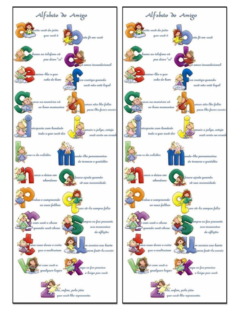 Alfabeto Do Amigo | PDF