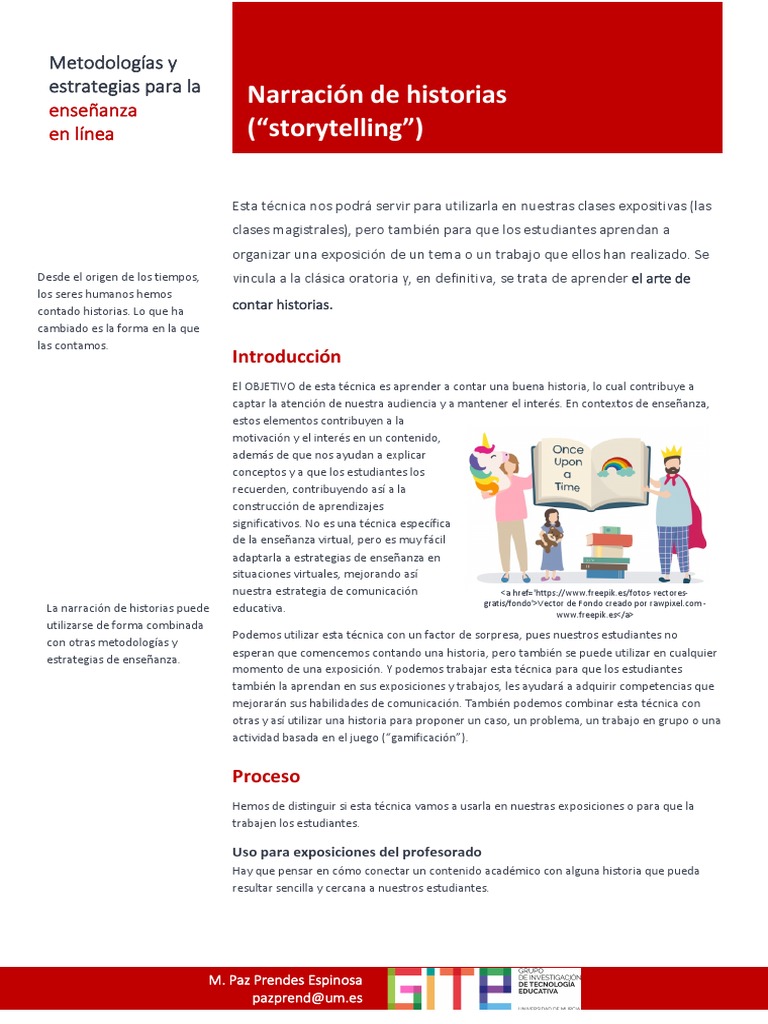 Ficha Storytelling | PDF | Enseñando | Cuentacuentos
