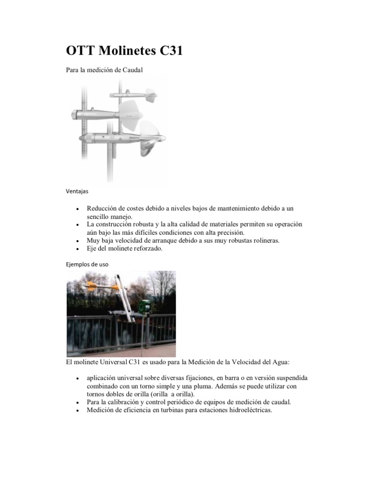 Molinetes OTT C31 y C2: Guía Completa | PDF