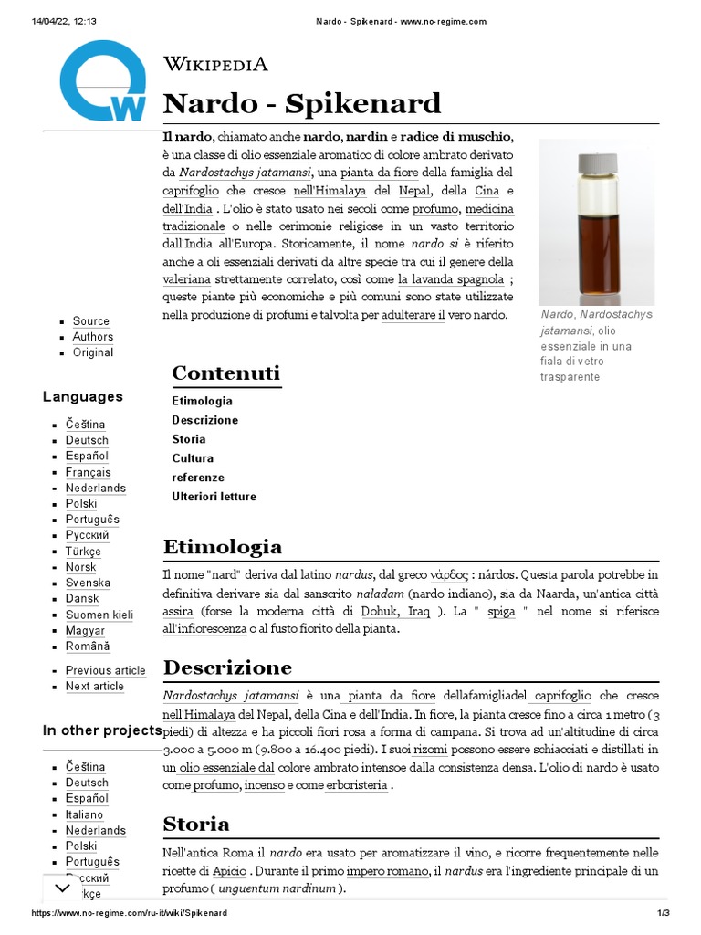 Nardo - Spikenard | PDF