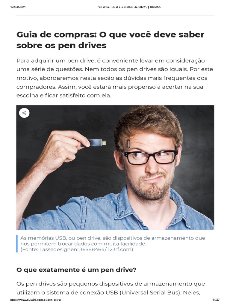 Tudo Sobre Pendrives | PDF | Pen-drive | USB