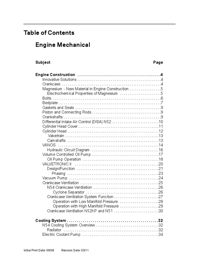 N52 and N54 Engine Mechanical Overview | PDF | Pump | Engines