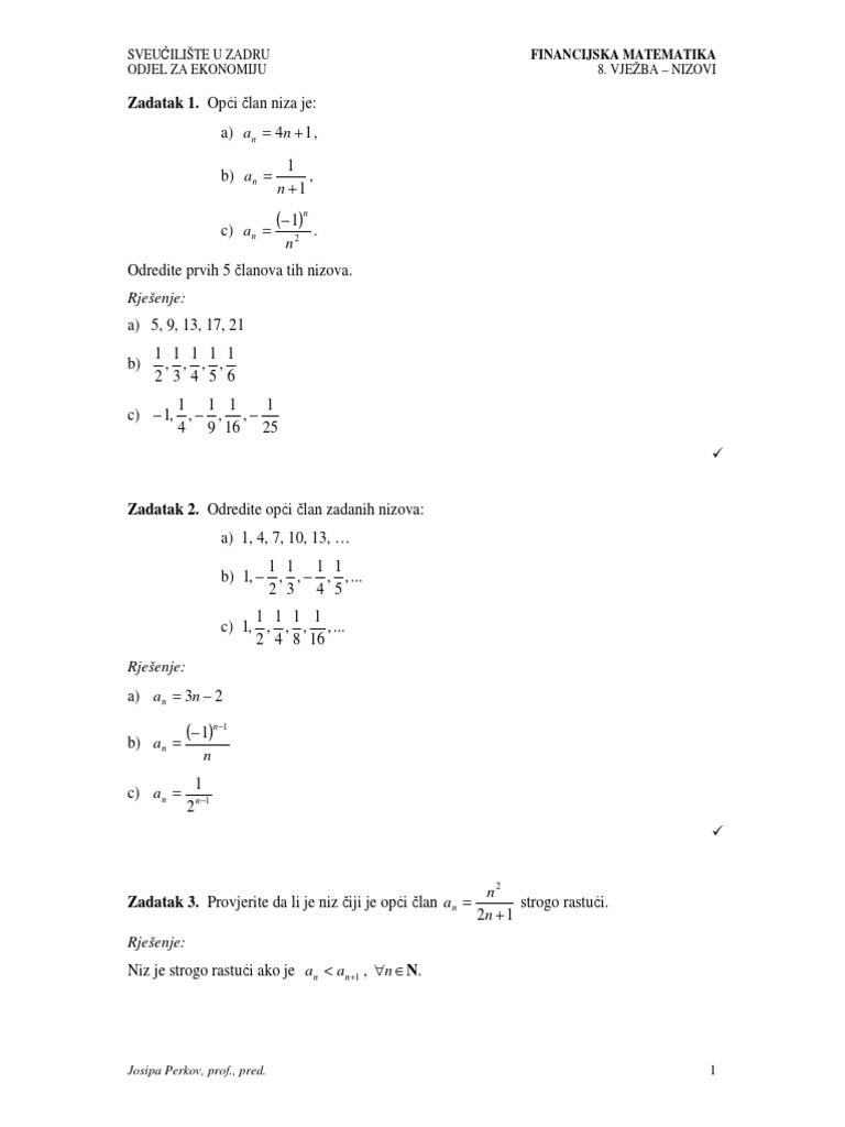 Vjezba - NIZOVI | PDF