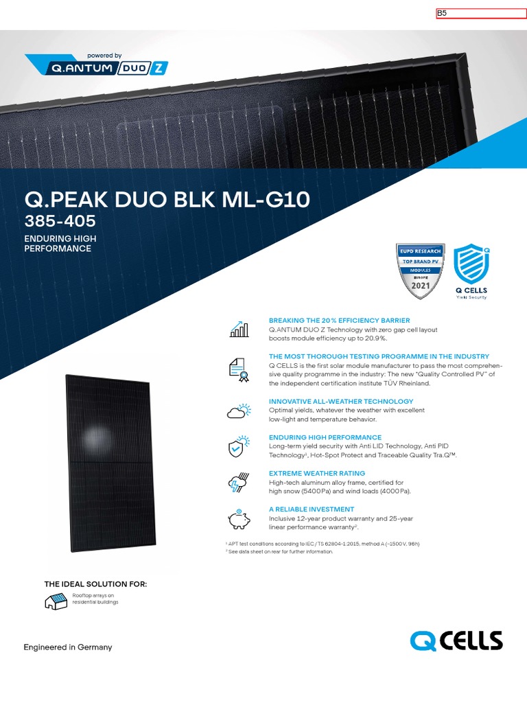 3.5 - QCELLS-Q.PEAK-DUO-BLK-ML-G10-Datasheet-Solar-Analytica-Verified | PDF | Photovoltaics ...