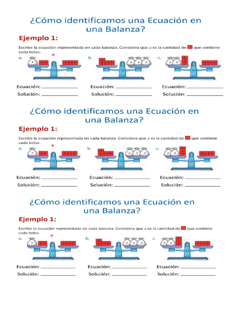 Ecuaciones Balanza | PDF