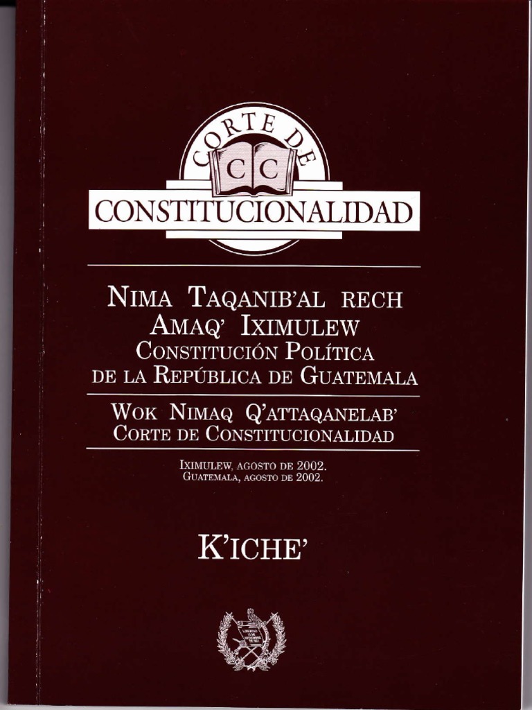Constitución Política de Guatemala | PDF | Ley Pública | Ciencias Políticas