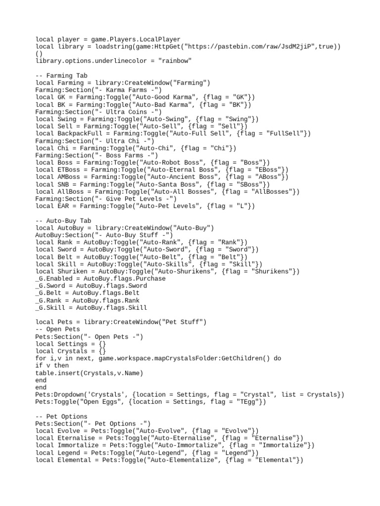 Best Ninja Legends Script 2022 | PDF | Mathematics | Infinity