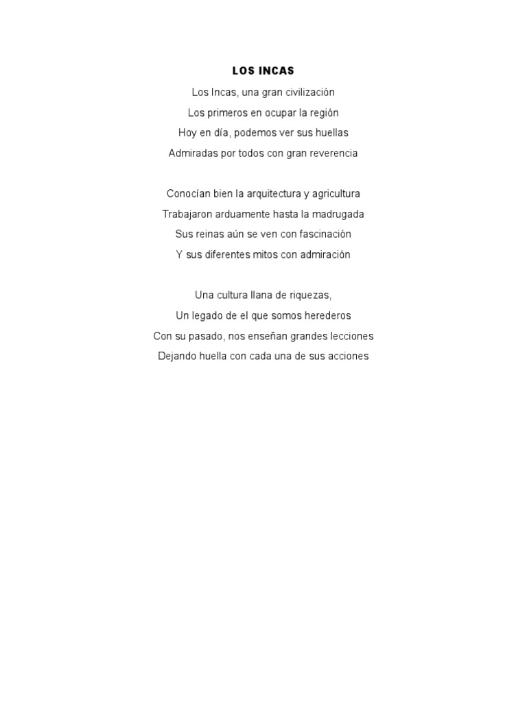 Los Incas Poema | PDF