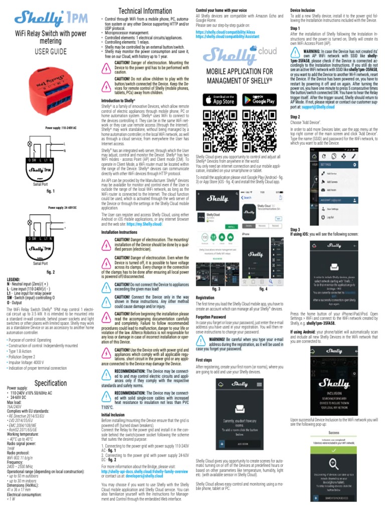 Shelly 1pm | PDF | Wi Fi | Wireless Access Point