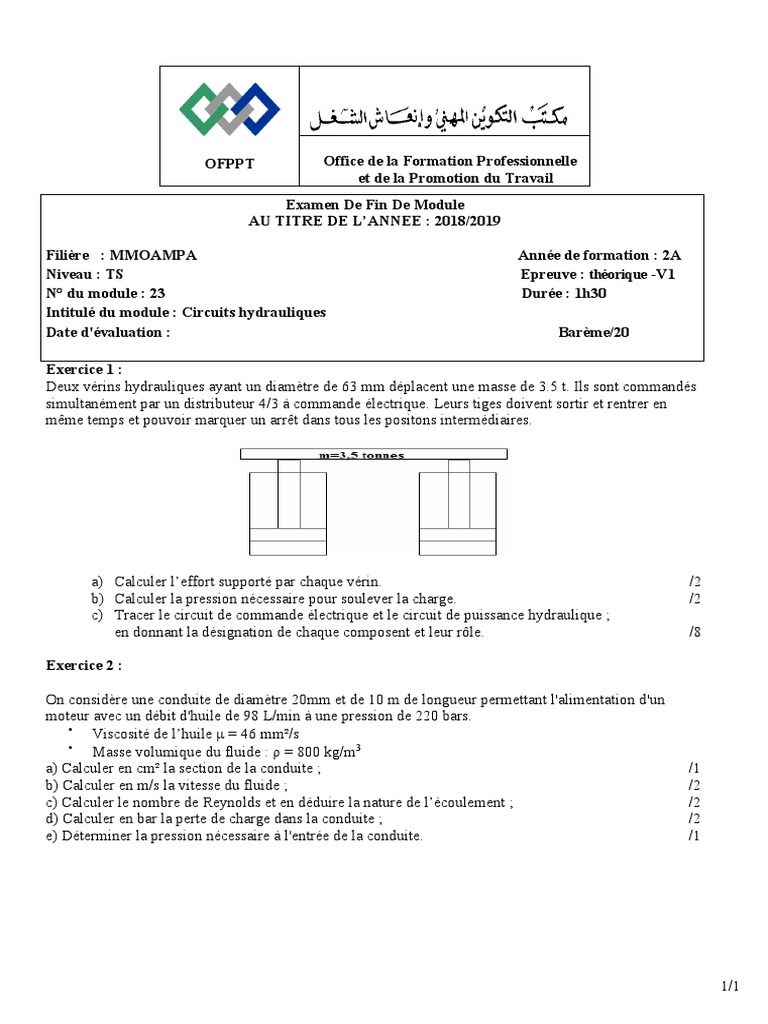 EFM Hydraulique TH V1 | PDF