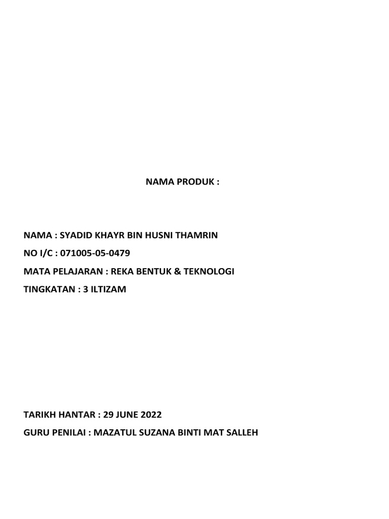 RBT Folio Lampu | PDF