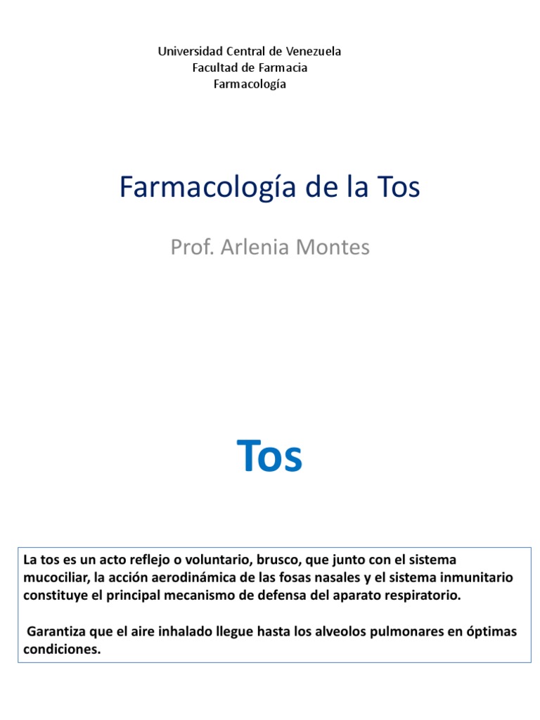 Farmacología de La Tos 2023 | PDF | Tos | Sistema respiratorio