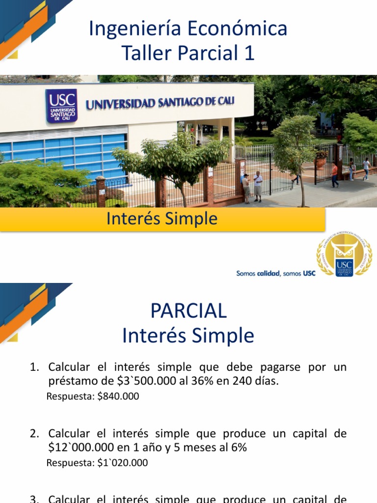 Parcial 1 Interés Simple Enunciado | PDF | Bancos | Cheque