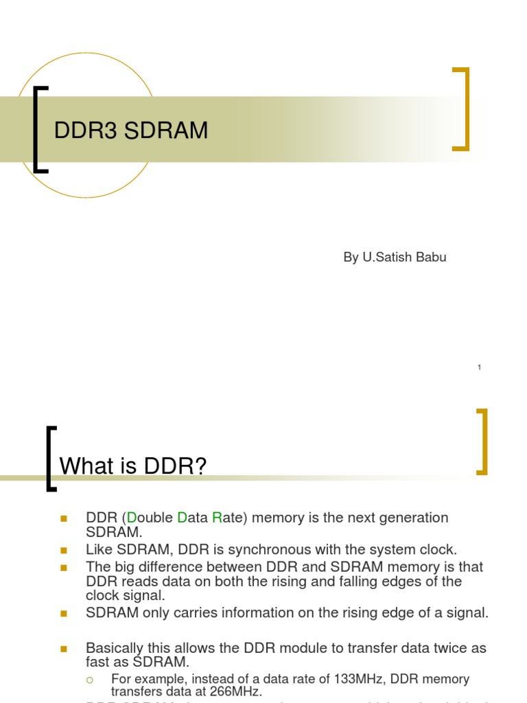 DDR Sdram | PDF | Computer Data Storage | Computer Architecture