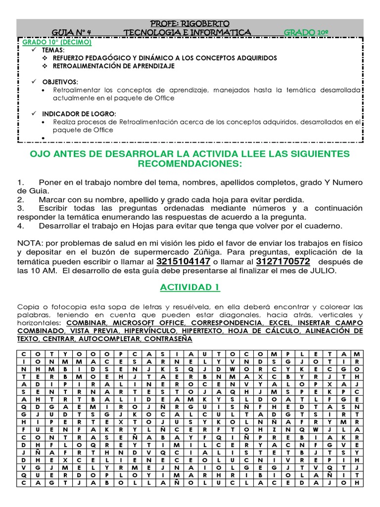 Infor 10° Guia #4 (No Sena) | PDF | Microsoft Windows | Hardware de la ...