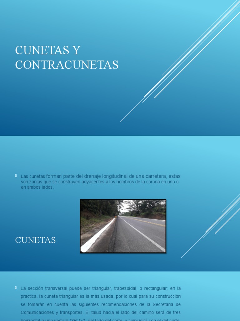 Cunetas y Contracunetas | PDF
