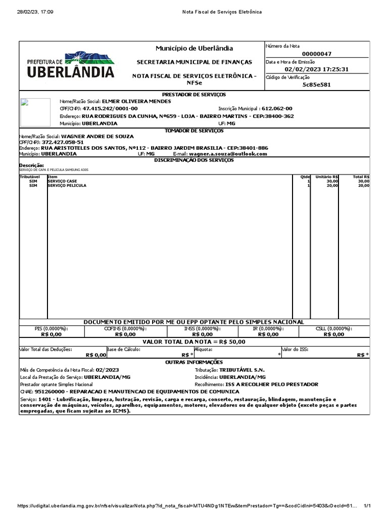 Nota Celular | Download grátis PDF | Business