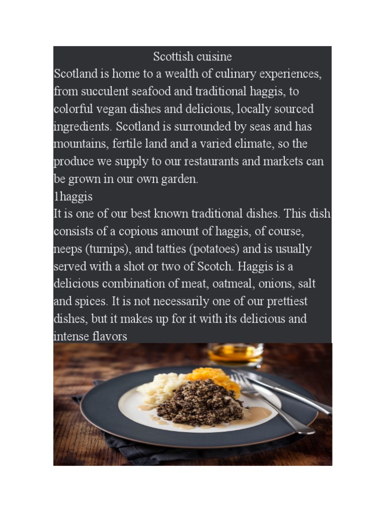 Scottish Cuisine: Traditional Delights | PDF