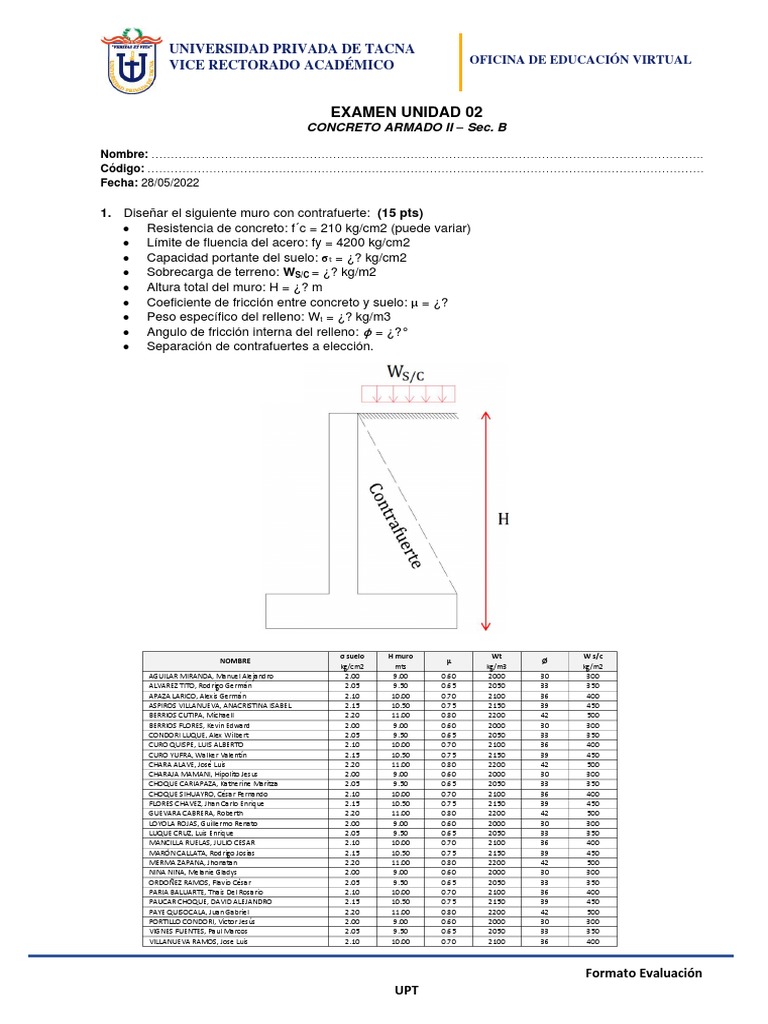 Examen 02 - B | PDF | Ingeniería de Edificación | Materiales