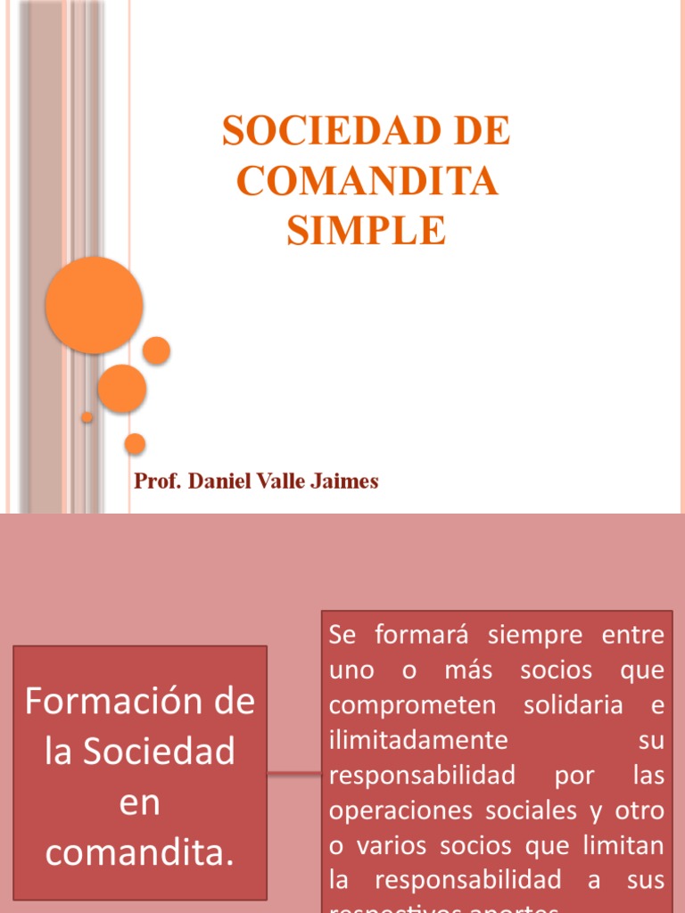 Sociedad en Comandita Simple | PDF | Negocios económicos | Business