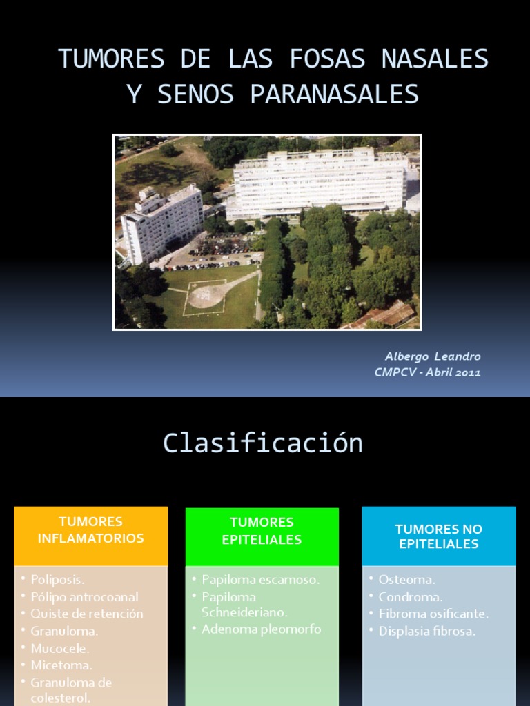 Tumores de Las Fosas Nasales y Senos Paranasales | PDF | Enfermedades y trastornos | Anatomía