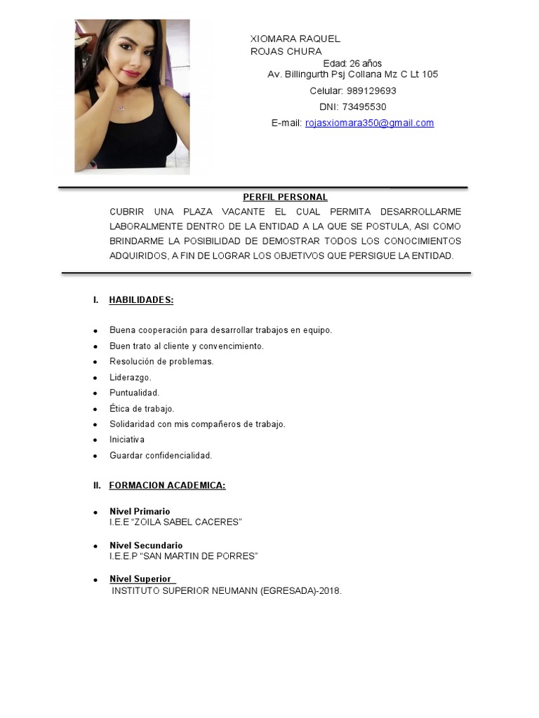 Xiomara Rojas CV 2021 | PDF | Business