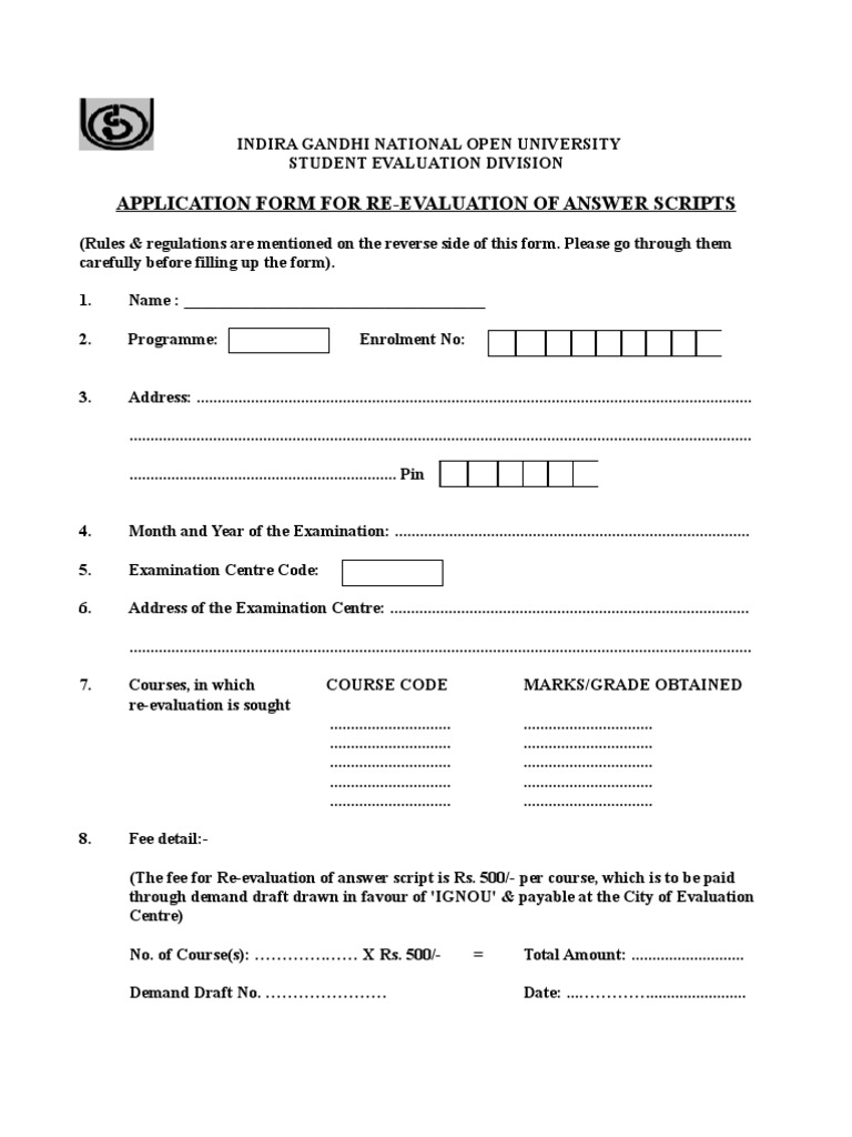 Re-Evaluation of Answer Scripts | PDF | Business