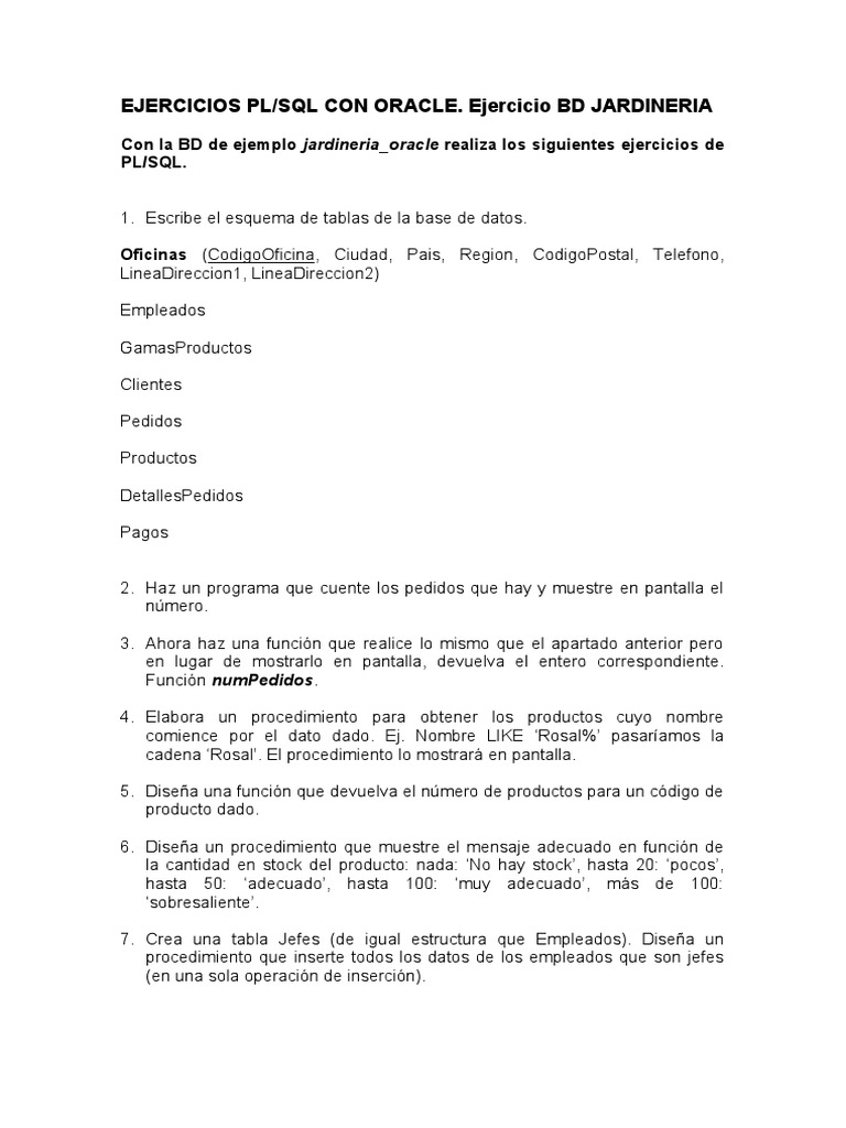 Ejer Jardineria | PDF | Informática