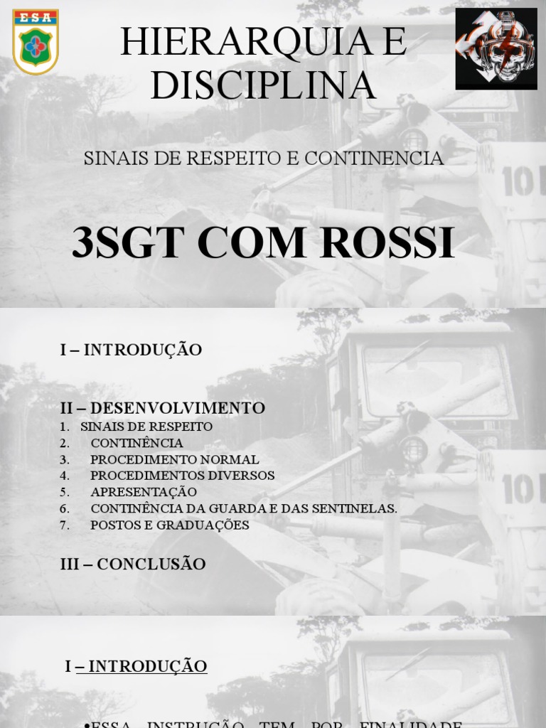 Instruçâo 1 Hierarquia e Disciplina | PDF | Oficial (Forças Armadas ... Instruçâo 1 Hierarquia e Disciplina | PDF | Oficial (Forças Armadas ...
