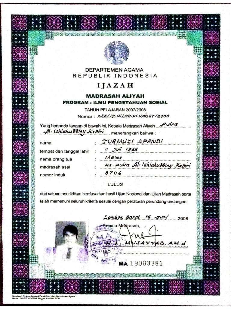 Ijazah Sma Scan | PDF