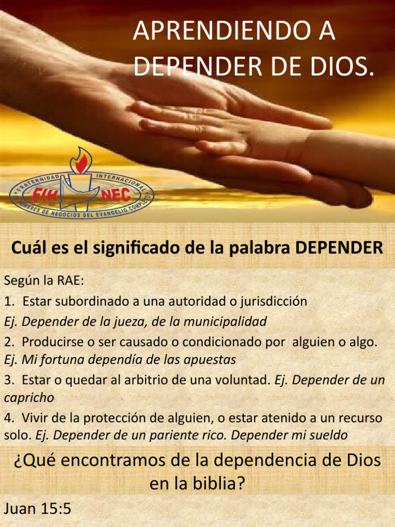 Aprendiendo A Depender de Dios | PDF | Religión y espiritualidad