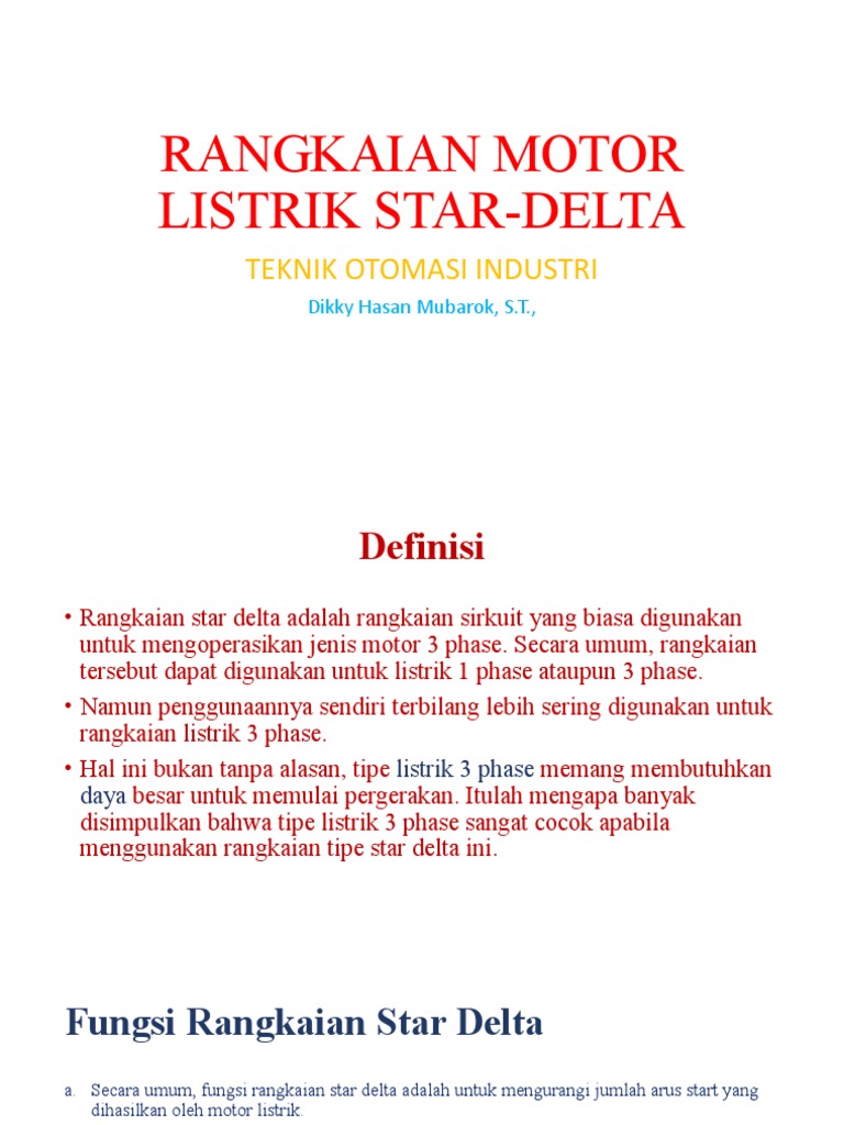 Rangkaian Motor Listrik Star-Delta | PDF | Sains & Matematika