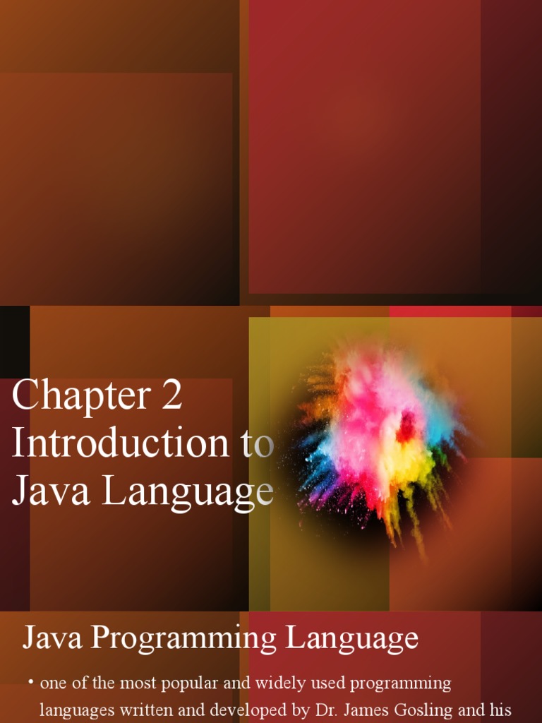 NChapter 2 Introduction To Java Language | PDF | Java (Programming Language) | Reserved Word