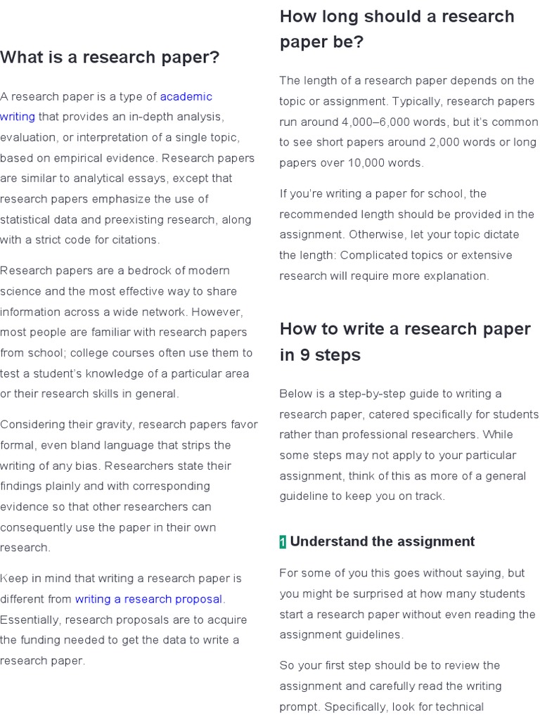How to Write a Research Paper Guide | PDF | Academic Publishing | Citation