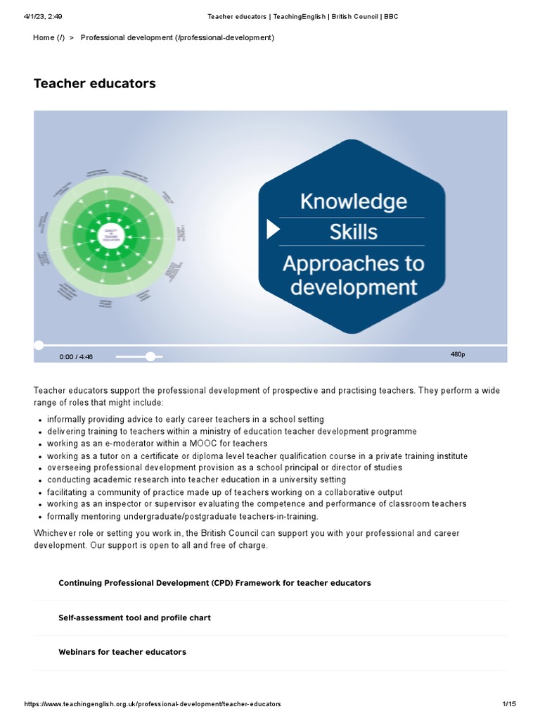 Teacher Educators - TeachingEnglish - British Council - BBC | PDF ... Teacher Educators - TeachingEnglish - British Council - BBC | PDF ...