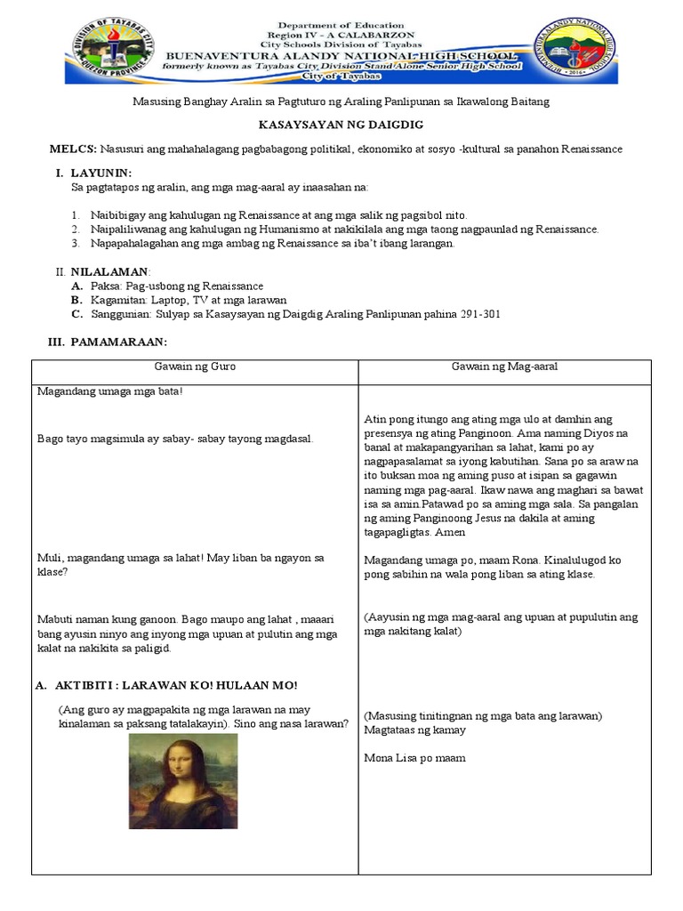 3Q.-1 Lesson Plan Detailed | PDF