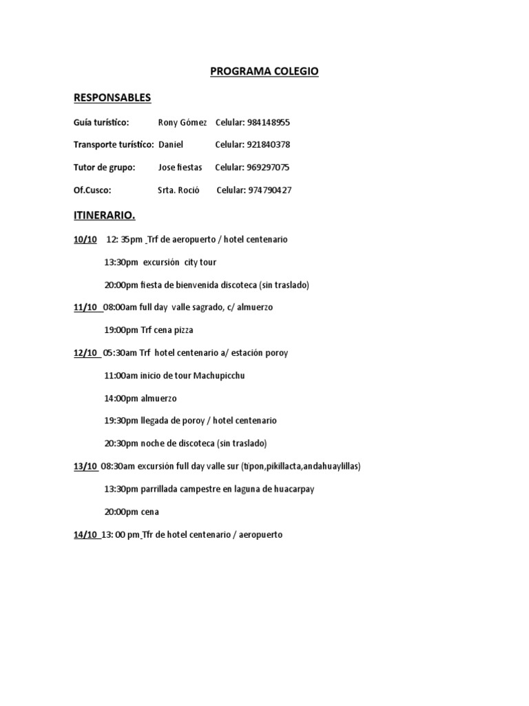 Programa Colegio | PDF | Arte