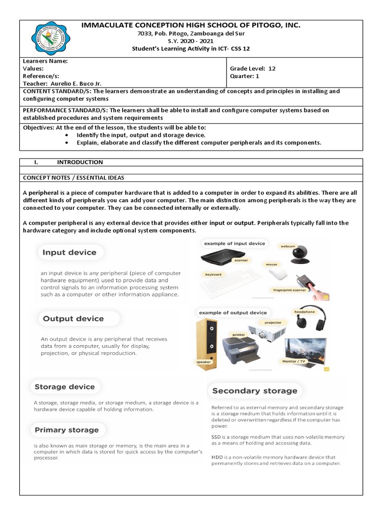 CSS 12 Module 4 | PDF | Learning | Computer Hardware