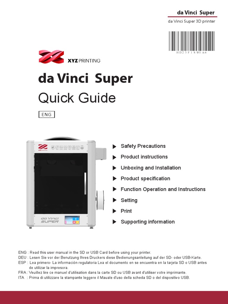 (Hd23f1sw0a6) Super Quick Guide - Eu | PDF | Computer Network | Printer (Computing)