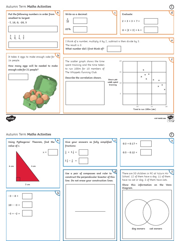 Lower Ability Maths Activity Mats | PDF | Triangle | Area